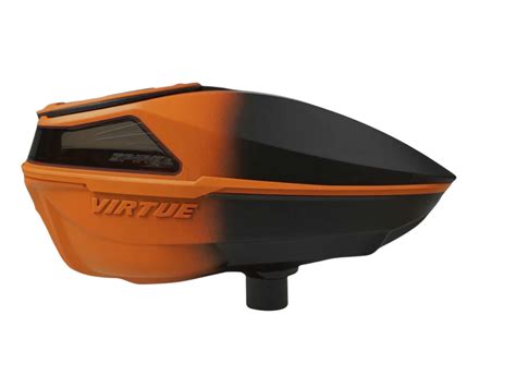 New Virtue Spire V Loader Orange Black Fade Matrix Paintball