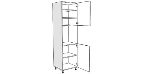 Колонен шкаф за вградена фурна Rustic D60 Rv бял • Модулна кухня Rustic