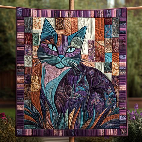 Twilight Tabby Quilted Blanket Ncu0vh1507 Vantique