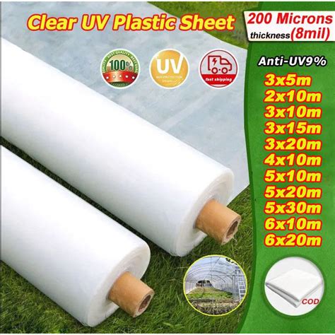 200 Microns Uv Plastic Sheet Plastic Sheeting Clear Greenhouse Film Use