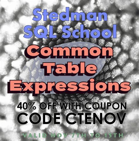 Master Ctes Enroll In Our Sql Course—40 Off Now