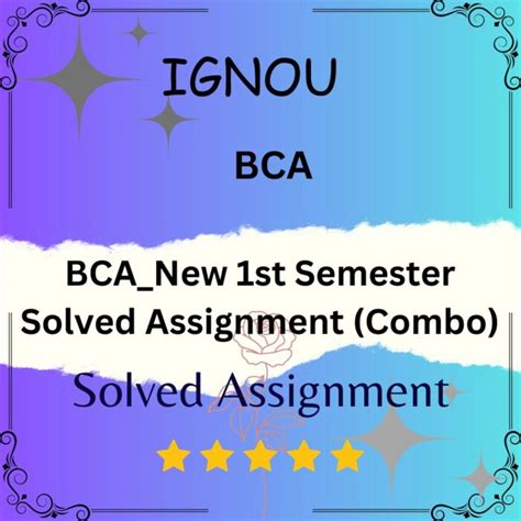 Bcanew 1st Semester Solved Assignment Combo 2024 25 2025