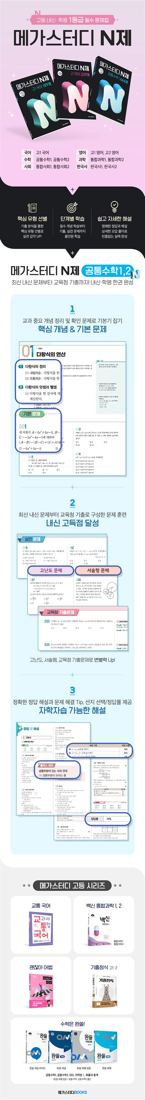 메가스터디 N제 공통수학 12025 교보문고 꽃피는아침마을
