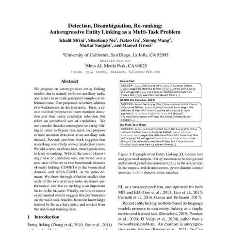 Detection Disambiguation Re Ranking Autoregressive Entity Linking As