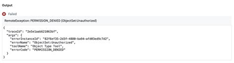 AIP Logic Function Getting A RemoteException PERMISSION DENIED ObjectSet Unauthorized Ask