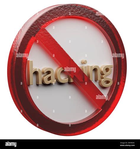 Beautiful Abstract Illustration Hacking Forbidden Prohibiting Sign