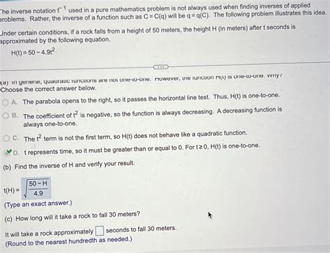 solved the inverse notation f 1 used in a pure mathematics problem is not always used when