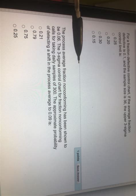 Solved For A Fraction Defective Control Chart If The