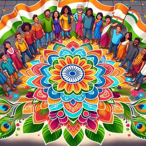 Unity In Diversity Unity In Diversity Rangoli Indian Flag Festive