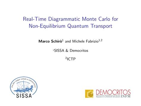 [ppt] Real Time Diagrammatic Monte Carlo For Non Equilibrium Quantum Powerpoint Presentation