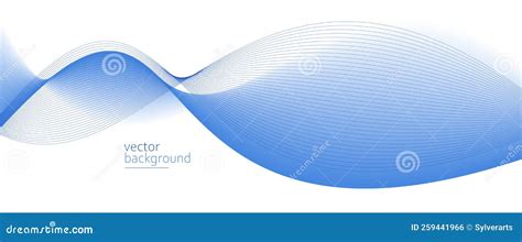 Curve Shape Flow Vector Abstract Background In Light Blue Gradient