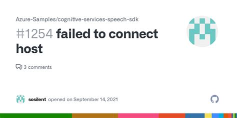 Failed To Connect Host Issue Azure Samples Cognitive Services Speech Sdk GitHub