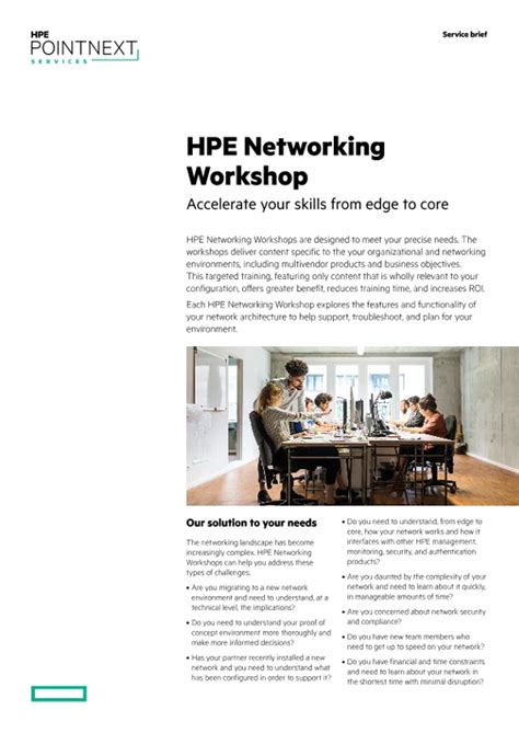 Hpe Networking Workshop Service Brief
