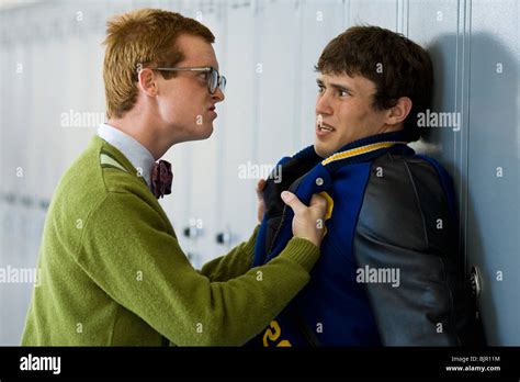 Nerd Picking On Jock Stock Photo Alamy