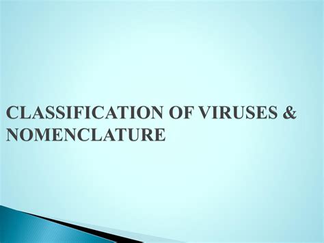 Solution Classification Of Viruses Studypool