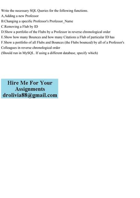 Write The Necessary Sql Queries For The Following Functionsaaddipdf