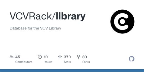 GitHub VCVRack Library Database For The VCV Library