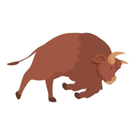 Premium Vector Running Buffalo Icon Cartoon Vector Animal Bison Premium Vector Running Buffalo Icon Cartoon Vector Animal Bison