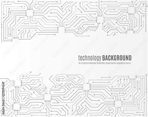 High Tech Technology Background Texture Circuit Board Minimal Pattern Science Vector