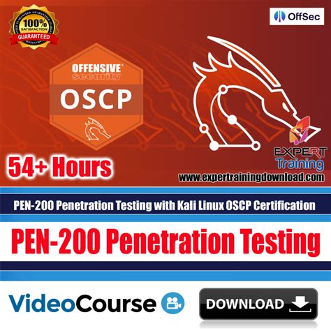 Pen 200 Penetration Testing With Kali Linux Oscp Certification Expert Training