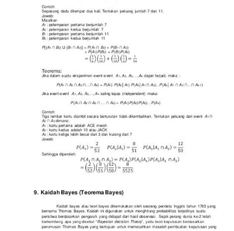 Contoh Soal Teorema Bayes Beserta Jawaban Gaya Modis