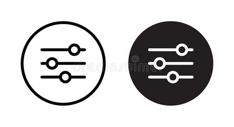 Equalizer Filter Icon On Black Circle Stock Vector Illustration Of Music Level 328314126