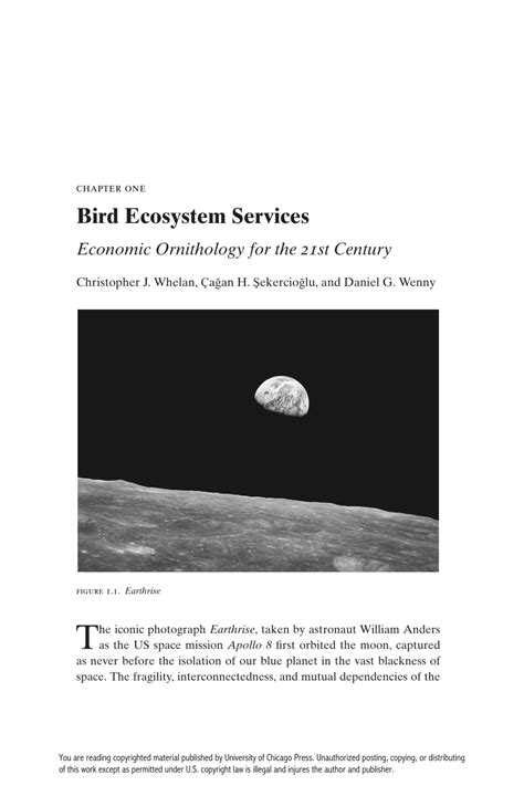 Pdf Bird Ecosystem Services Economic Ornithology For The 21st Century