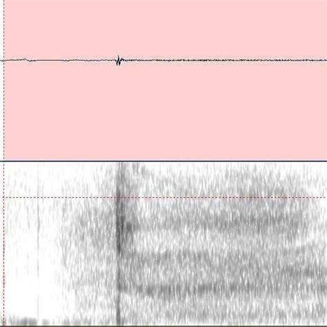 waveform and spectrogram 0 8khz of a section of 1 4 sec with a pause
