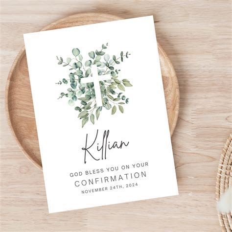 Confirmation Congratulations Card Personalized Confirmarion Card