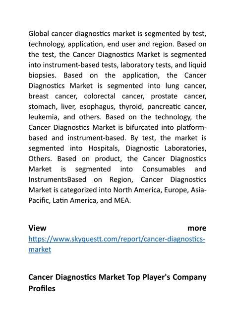 Ppt Global Cancer Diagnostics Market Size Powerpoint Presentation