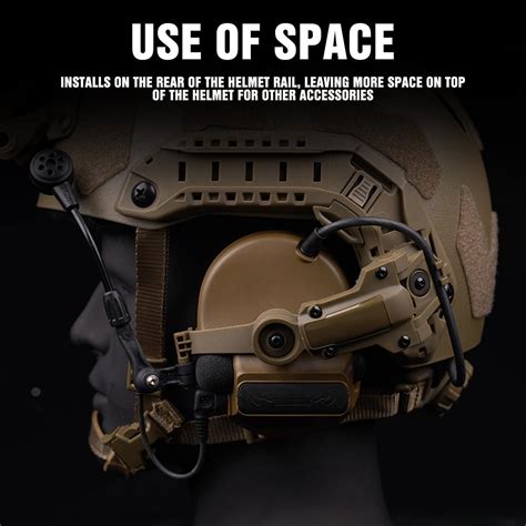 Quick Helmet Arc Rail Adapter For Comtac3 Tactical Headset Multi