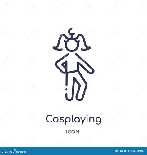 Linear Cosplaying Icon From Activity And Hobbies Outline Collection Thin Line Cosplaying Vector