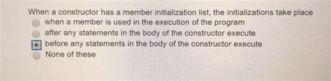 Solved When A Constructor Has A Member Initialization List