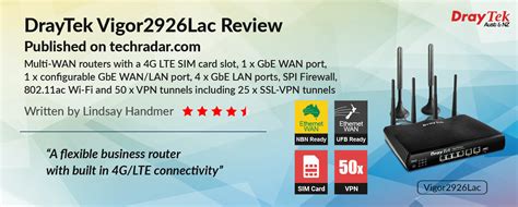 DrayTek Vigor Lac Review Published On Techradar Com DrayTek Australia