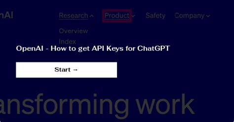 OpenAI - How to get API Keys for ChatGPT