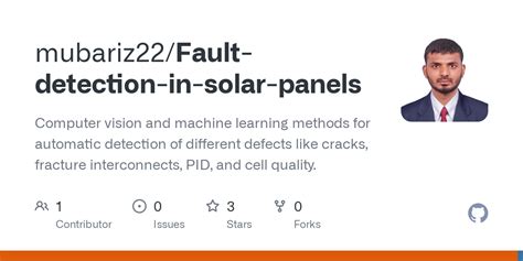 GitHub Mubariz Fault Detection In Solar Panels Computer Vision And Machine Learning Methods