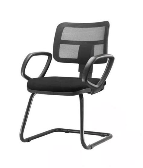 Cadeira Zip Tela Com Bracos Fixos Assento Crepe Base Fixa Preta 54471