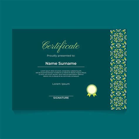Certificate Template Design With Oriental Rectangle Ornament 53923632