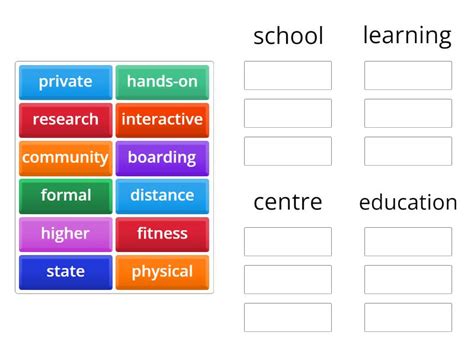 Module 10 Two Word Combinations Group Sort