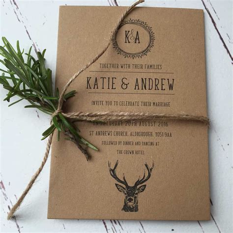 Rustic Wedding Invitation Layout