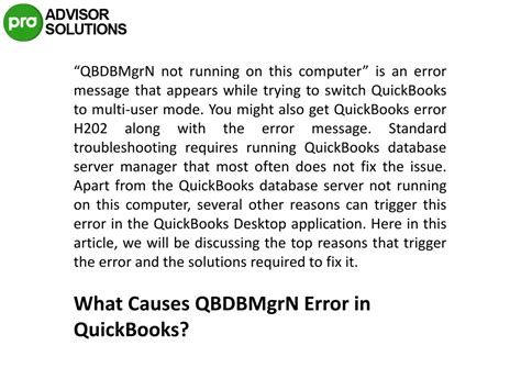 ppt stepwise techniques to fix qbdbmgrn not running on this computer