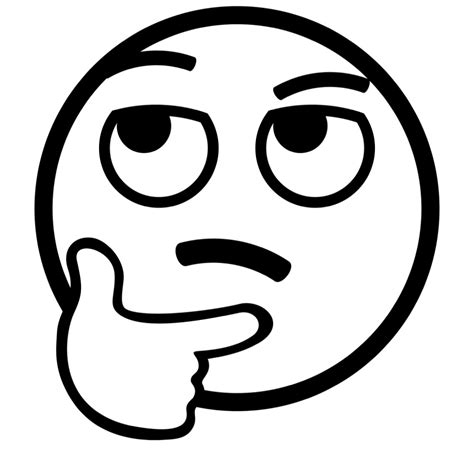 Create Meme Smiley Thoughtful Thoughtful Face Drawing Thinking Emoji