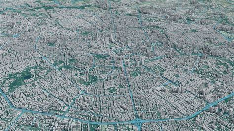 成都城市3d模型 成都建筑规划鸟瞰模型 现代场景模型库 3ds Maxmax模型下载 Cg模型网