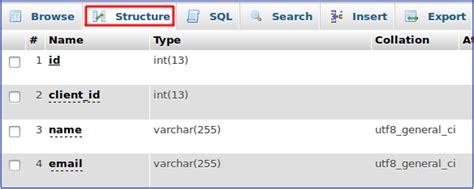 mysql obter a estrutura de uma tabela através de uma consulta stack