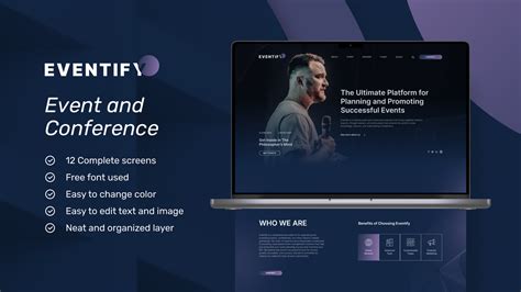 eventify event and conference website ui design figma