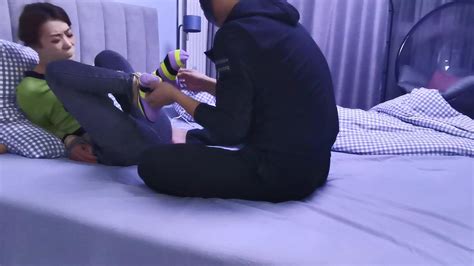 Jeans Girl Bound In Striped Cotton Sockschinese Model Aino Chinese Js Original Vision