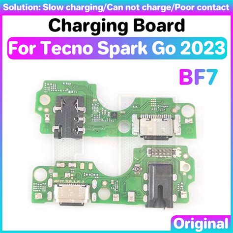 Usb Charging Charger Port Board For Tecno Spark Go 2023 Bf7 With Ic Usb Port Ribbon Flex Cable