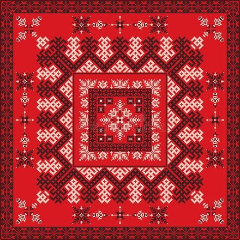 Decorative Russian Embroidery Pattern
