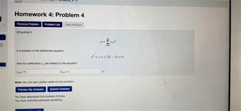 solved homework 4 problem 4 previous problem problem list