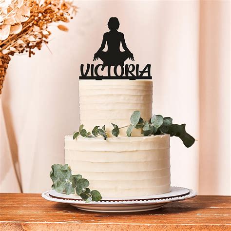 Yoga Cake Topper Cake Topper For Birthday Order Cake Topper Namaste